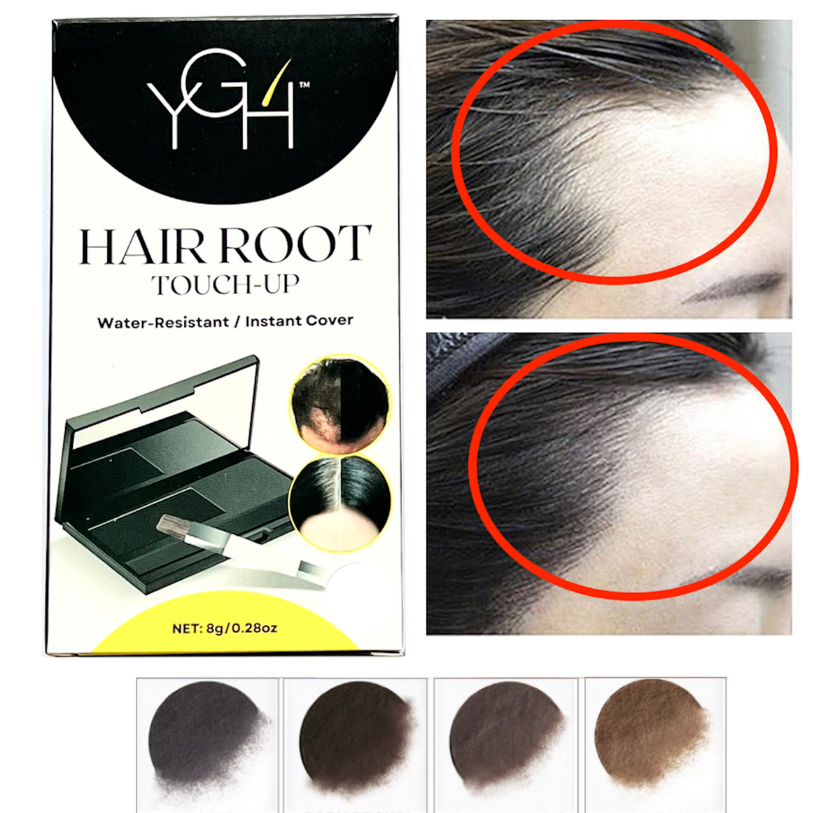 YGH - Hair Root Touch~Up - Hide Receding Hairline, thinning hair, Bald – FirstImpressions